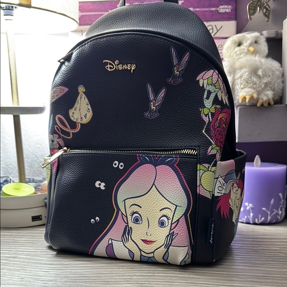 Disney | Bags | Disney Navy Backpack With Whimsical Character Designs ...